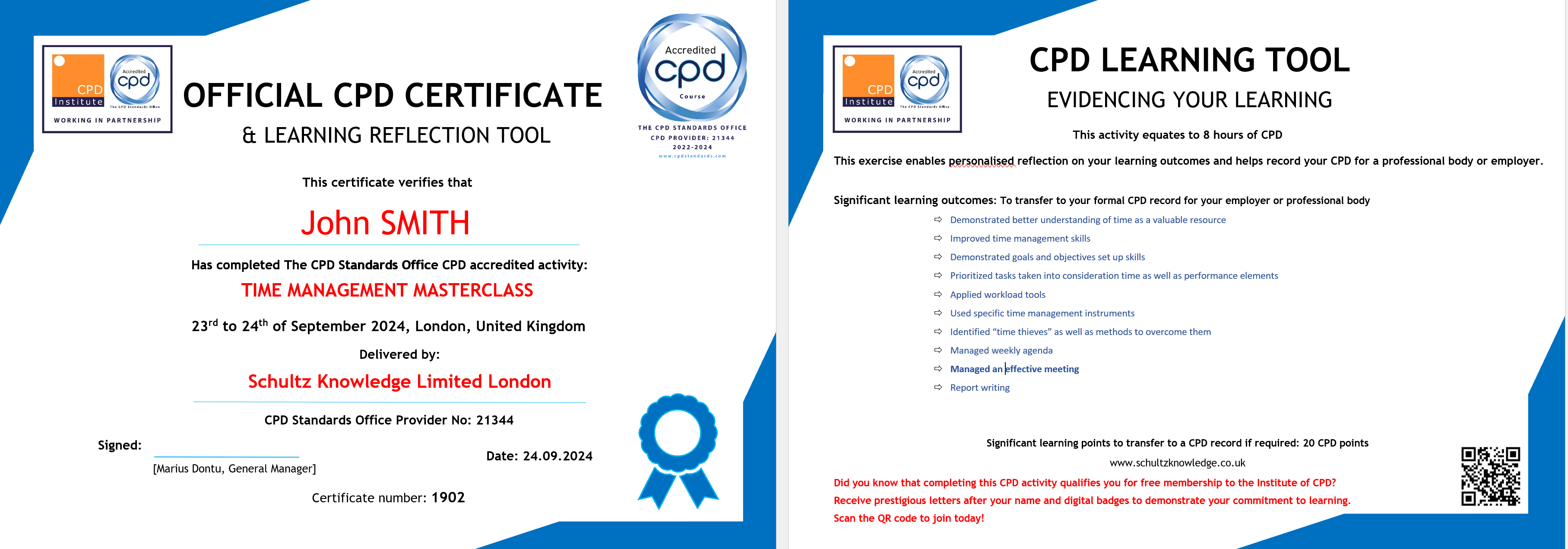 Time & Self Management - Schultz Knowledge